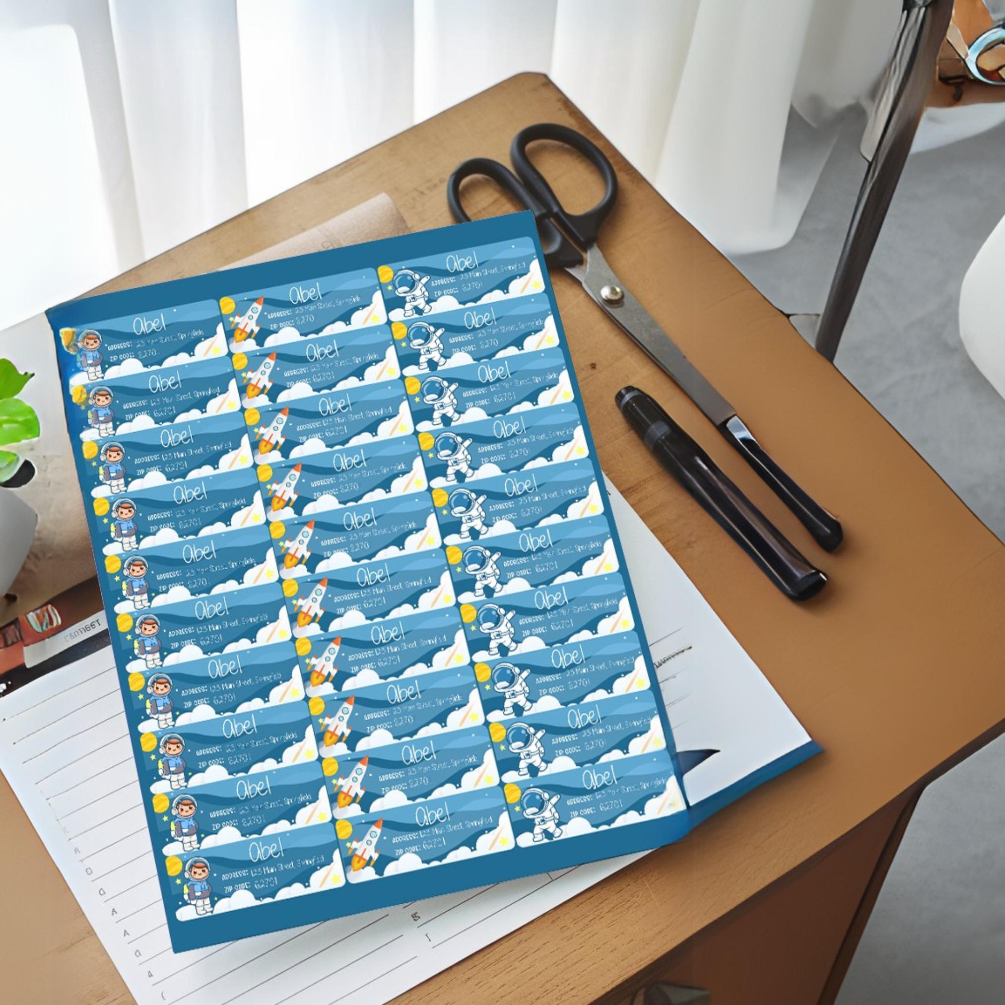 School Labels | Astronaut Labels for Kids | Compatible With Avery 5160 ...