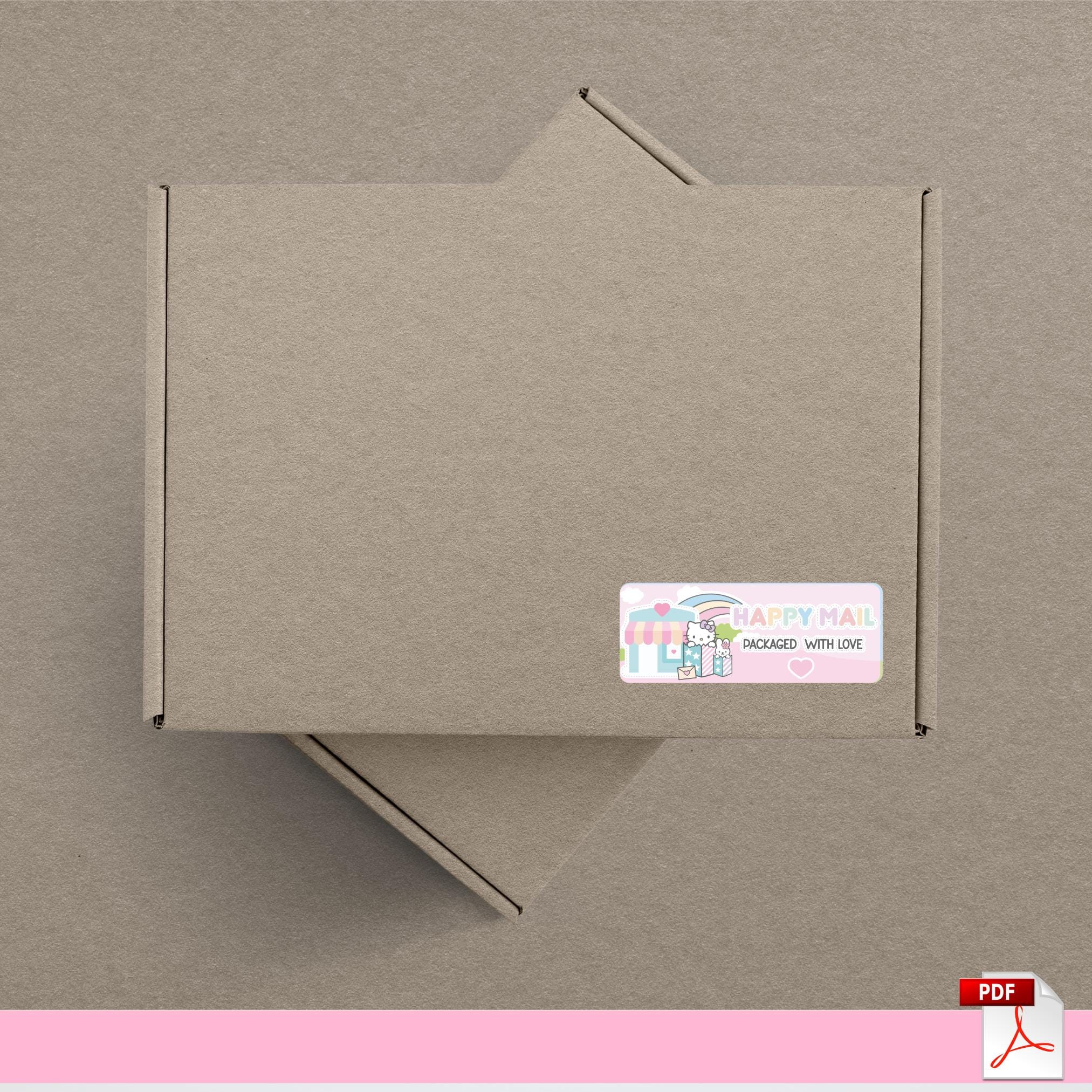 Kawaii Labels Avery 5160 | Kitty |pastel & Rainbow Labels PINK ...