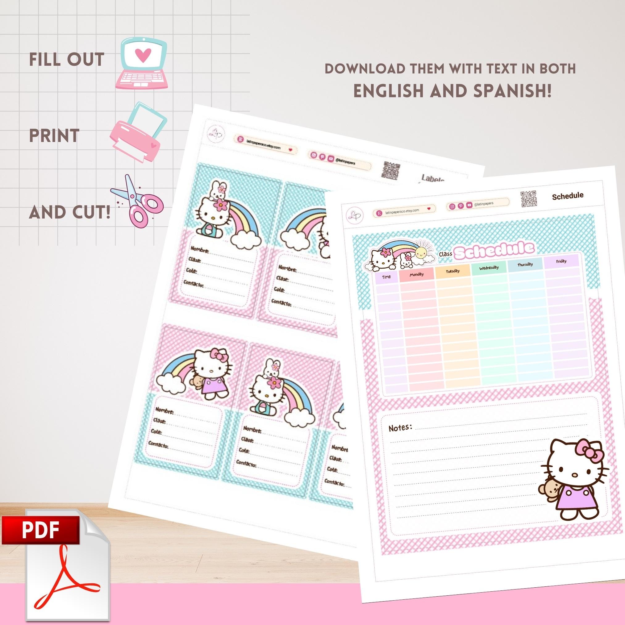 School Labels | Editable Name Labels for Pencils and Supplies| PDF ...