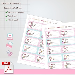 School Labels | Editable Name Labels for Pencils and Supplies| PDF ...