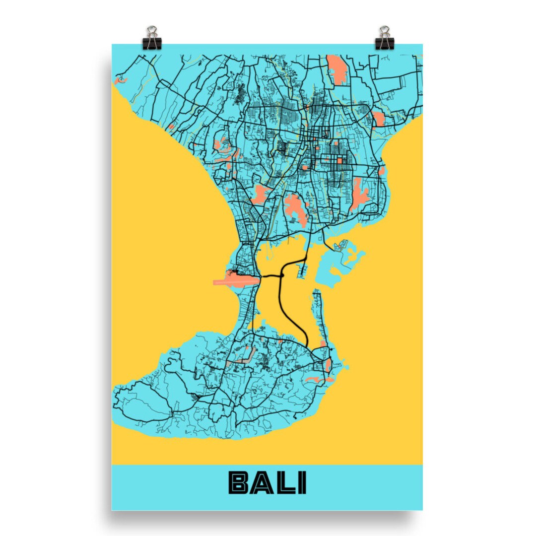 Bali City Map Gloria City Map Poster - Etsy