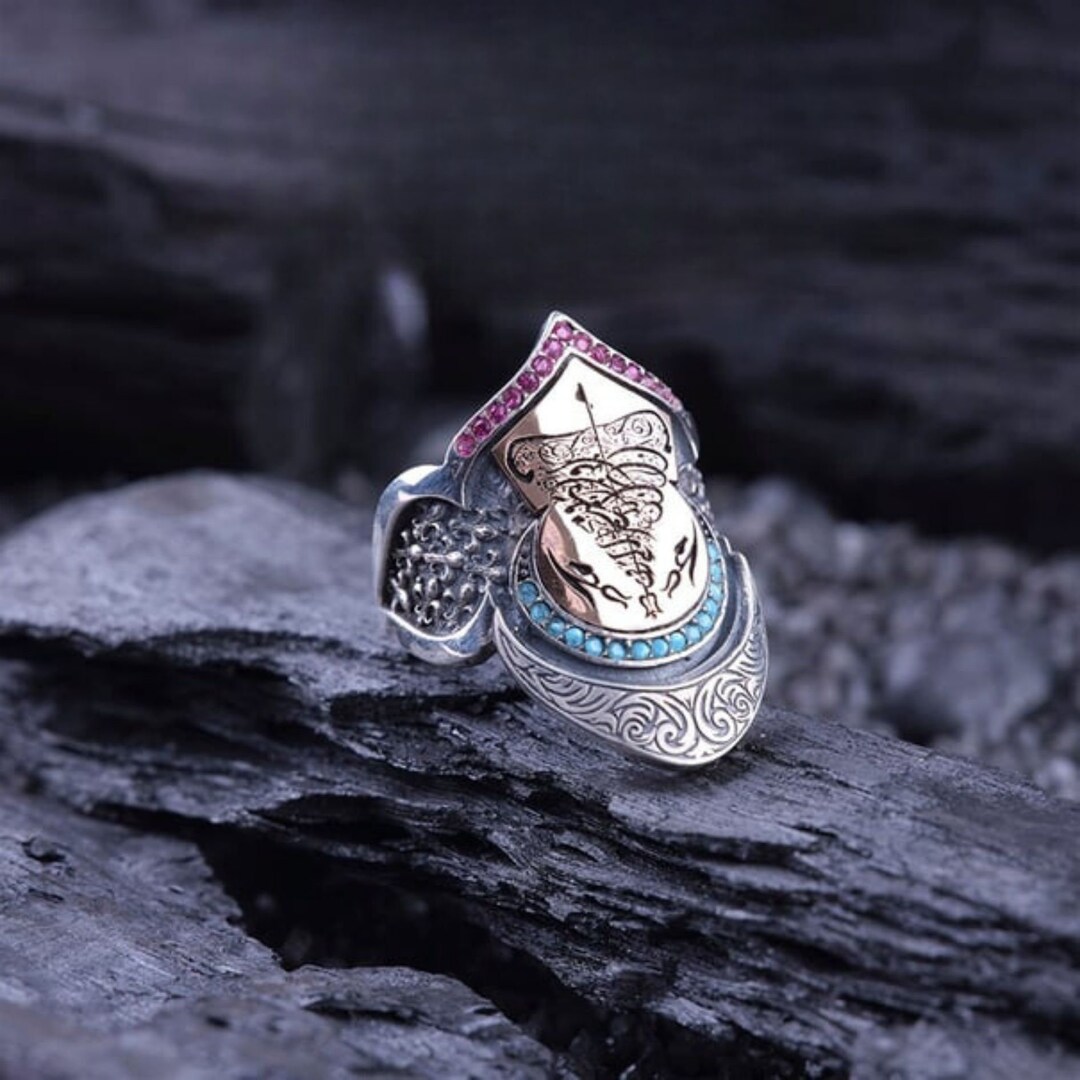 Calligraphy Archer Thumb Ring, Hand Engraved Archer Ring, İslamic ...