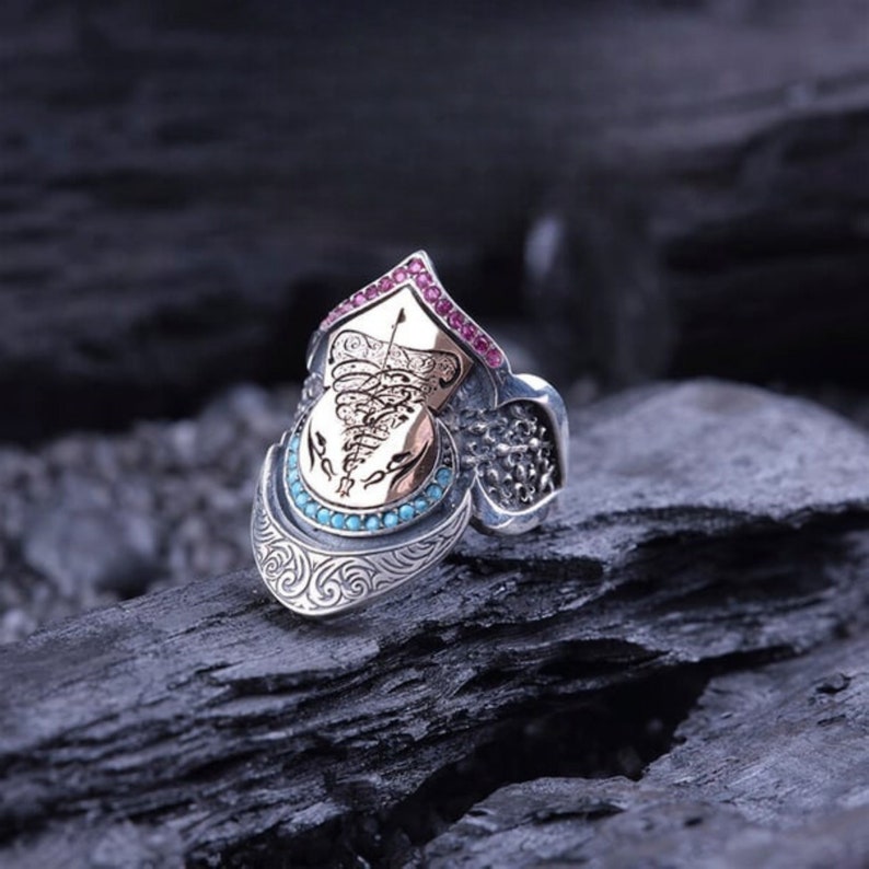 Calligraphy Archer Thumb Ring, Hand Engraved Archer Ring, İslamic ...