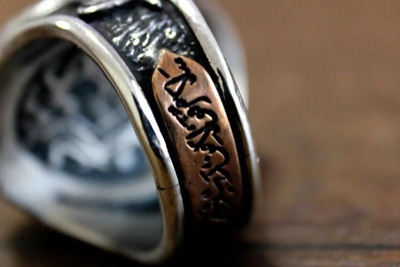 Seal of Solomon Ring, Luxury Ring, Hexagon Star, Red Agate Ring ...