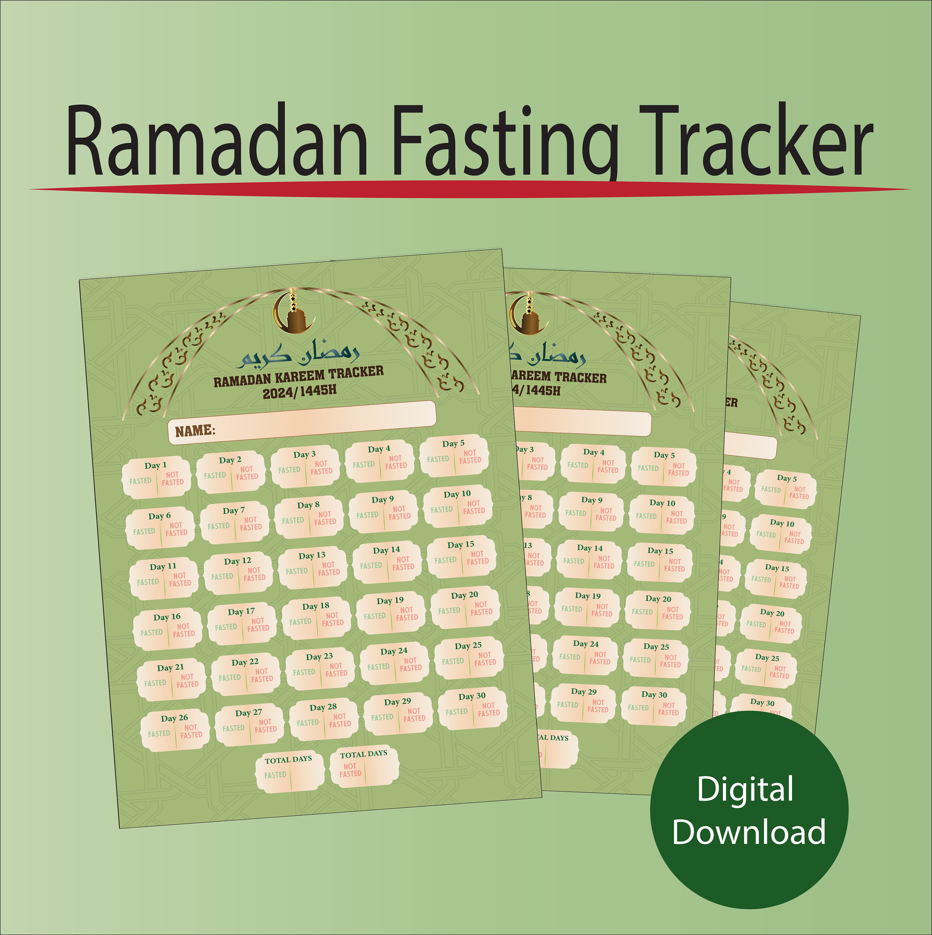 Ramadan Printable Tracker, Instant Digital Download, Ramadan Gift ...