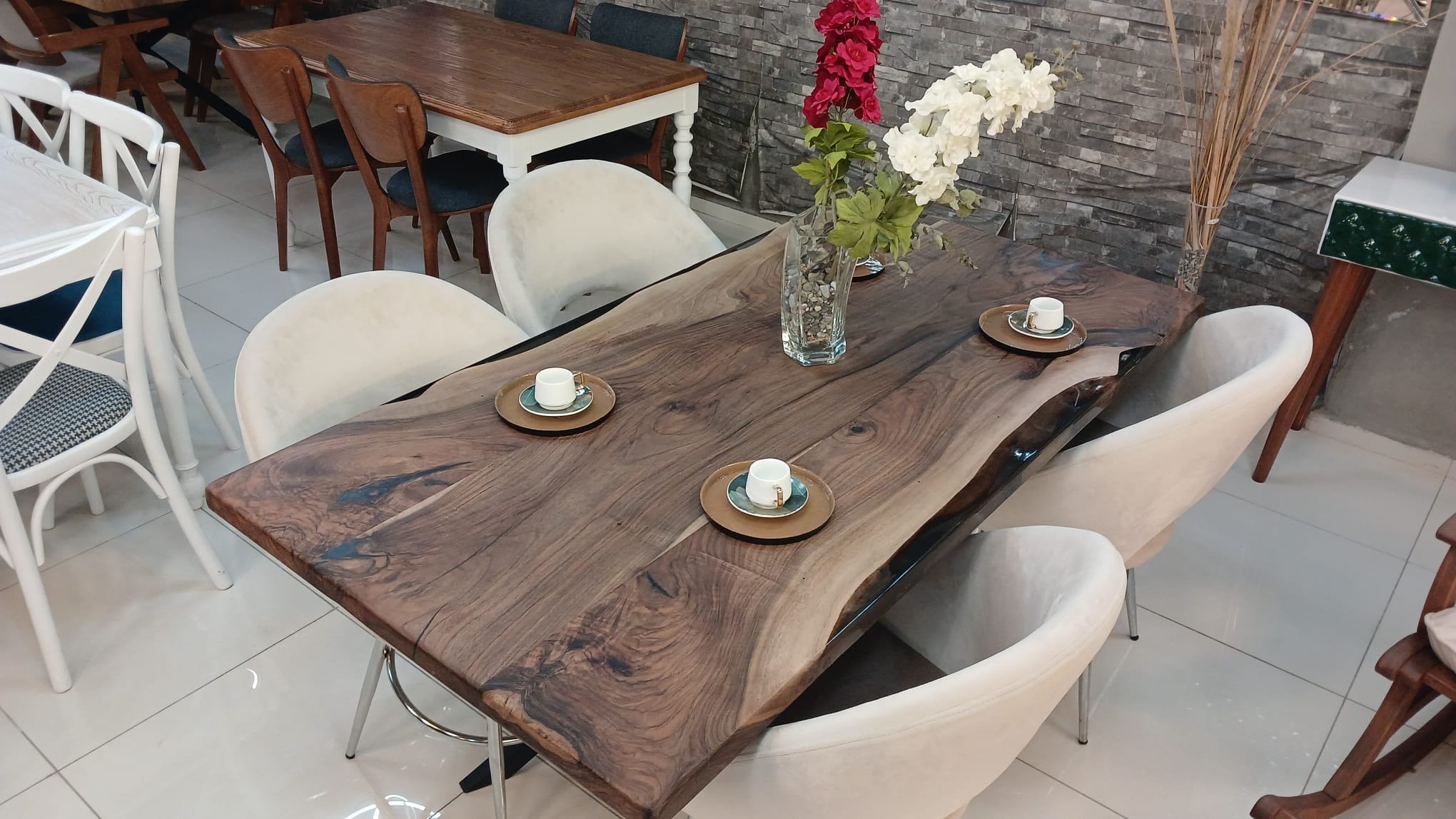 Walnut Table, Kitchen Dining Table, Rustic Table, Handmade Furniture ...
