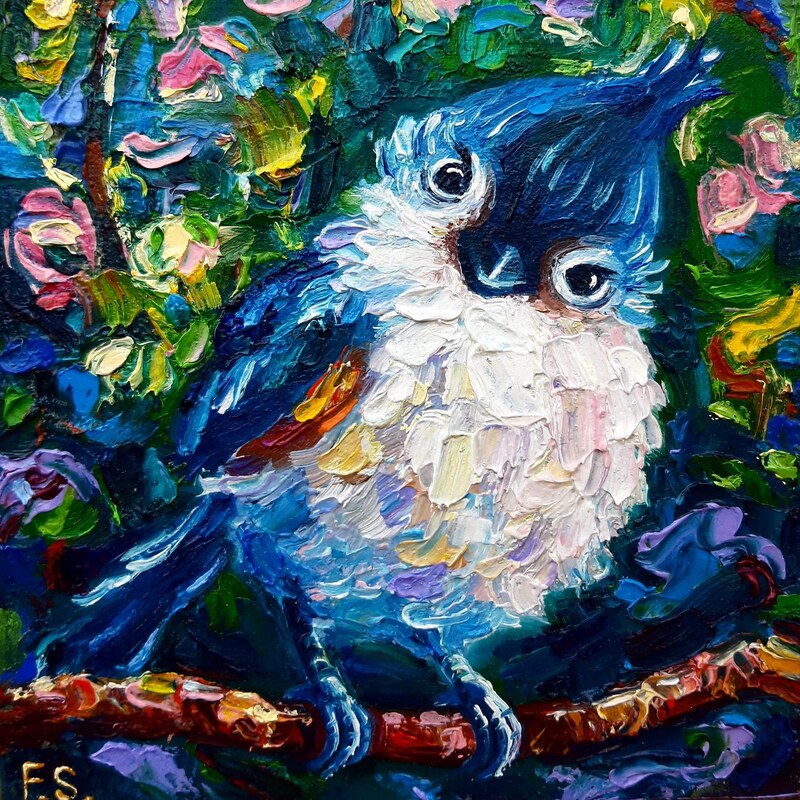 Bird Oil Painting - Etsy