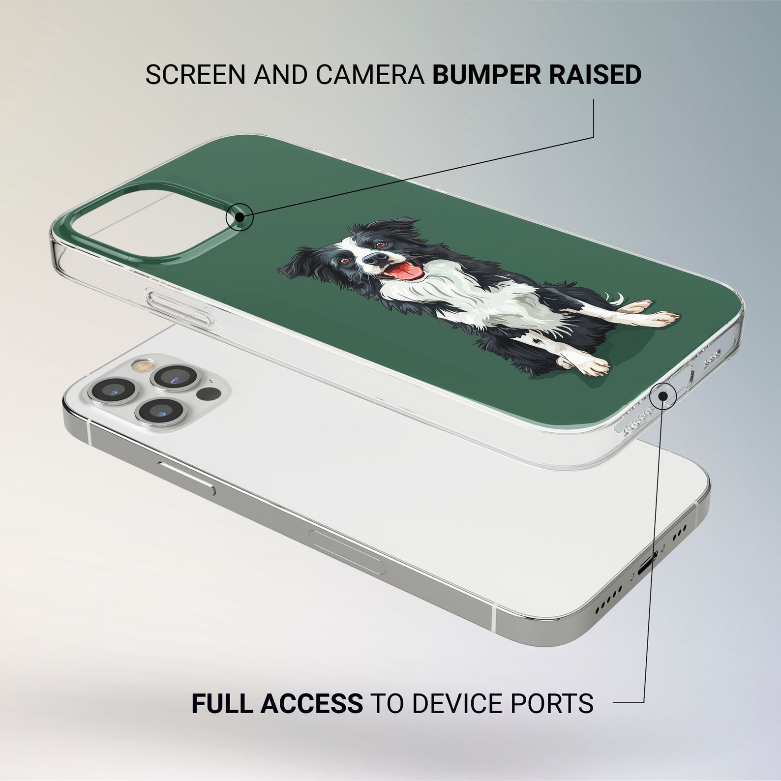 Border Collie Phone Case Fits Samsung S24 Ultra S23 S22 S21 S20 FE S9 ...