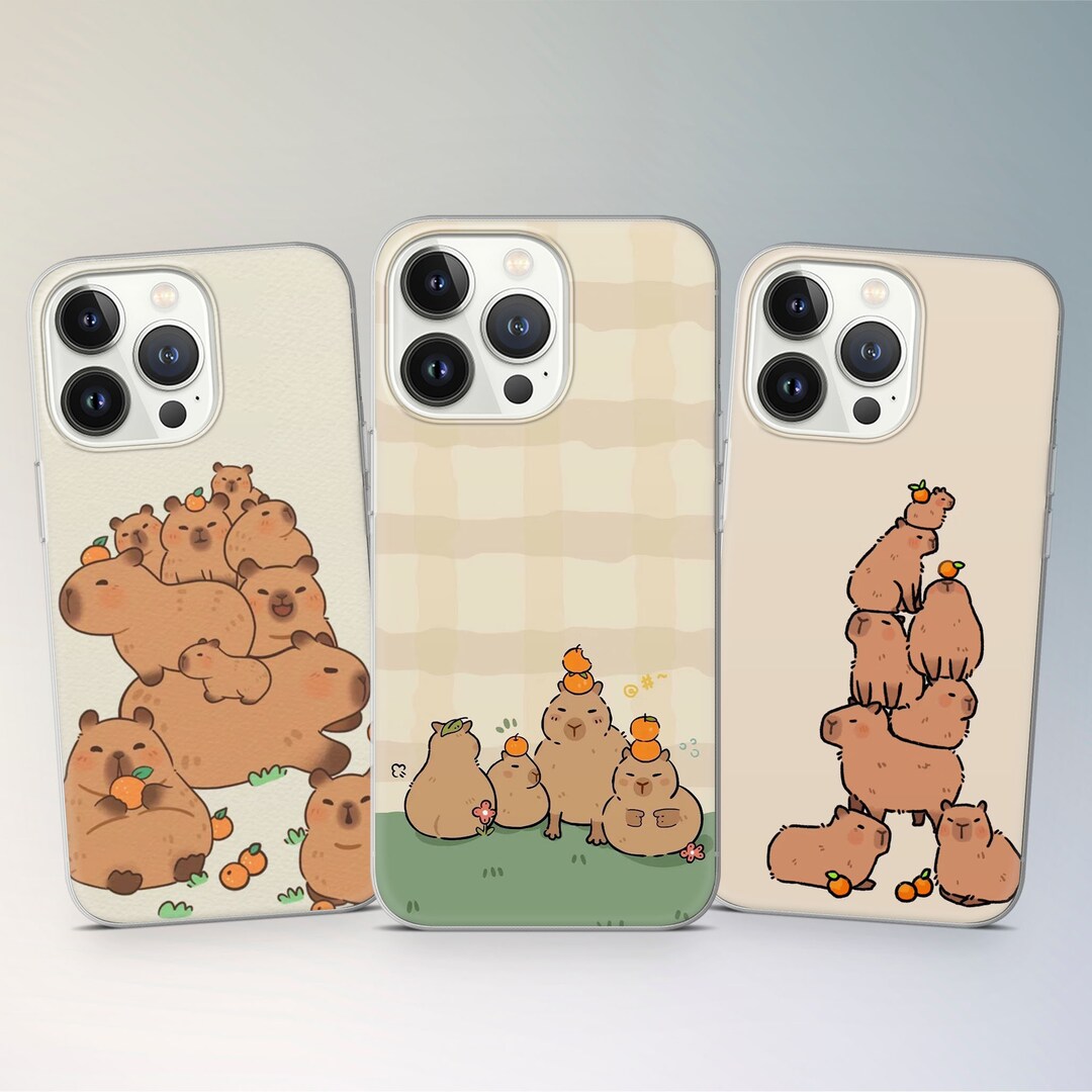 Capybara Phone Case for iPhone 15 Pro Max 14 13 Pro 12 11 Xr 7 SE, Capy ...