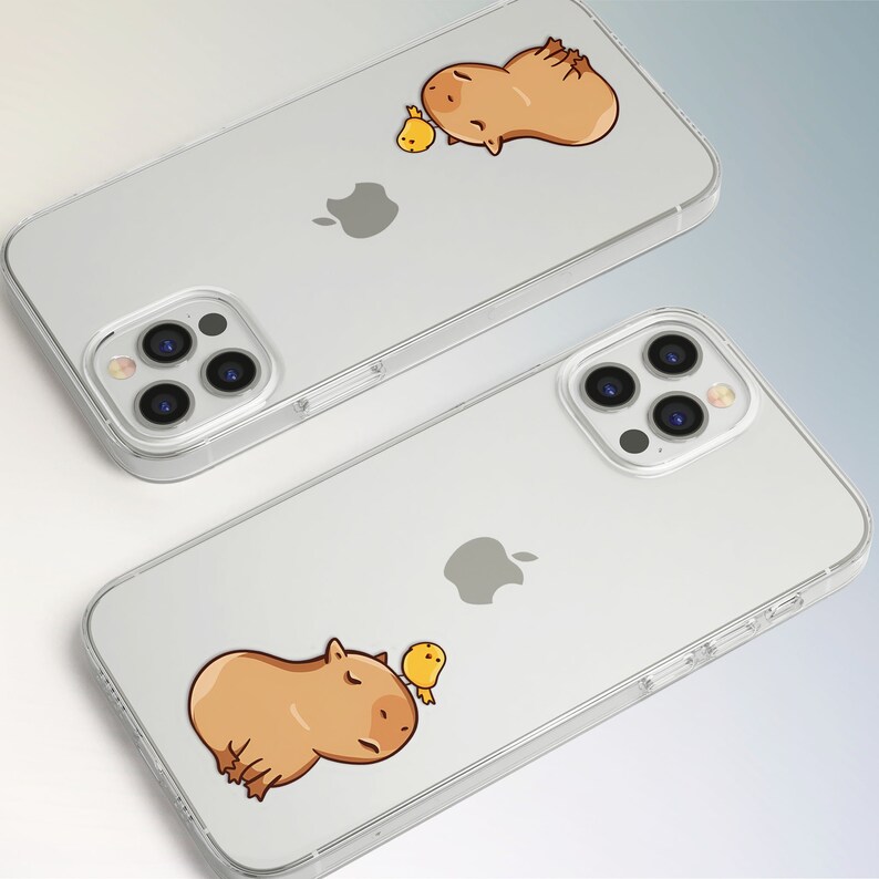 Capybara With His Bird Friend Phone Case for iPhone 15 Pro Max 14 Pro ...