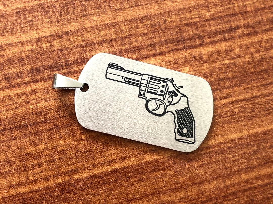 S&W 357 Mag Pendant. Smith and Wesson Dog Tag Stainless Steel - Etsy