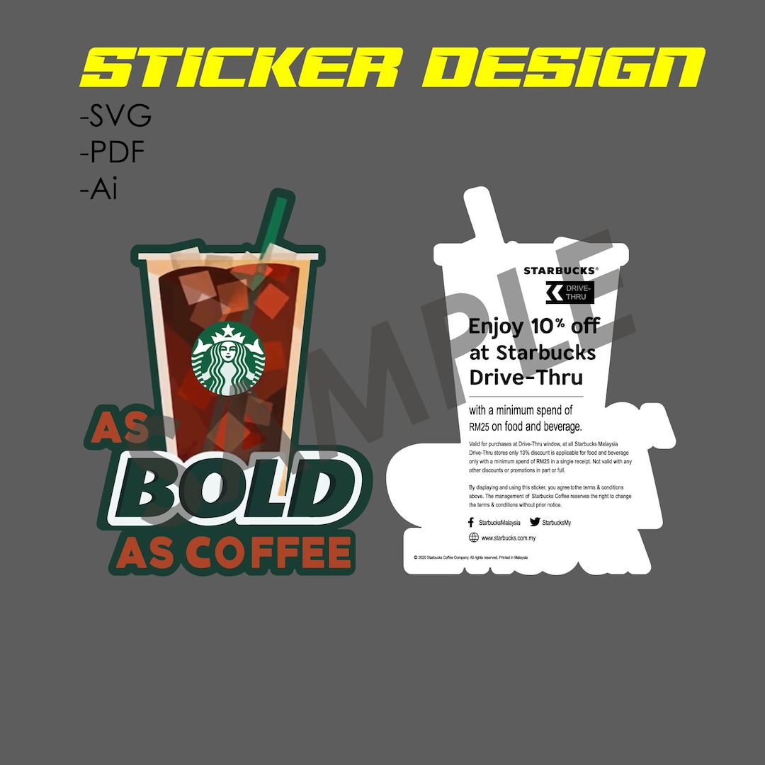 Starbucks Window Sticker Design - Etsy