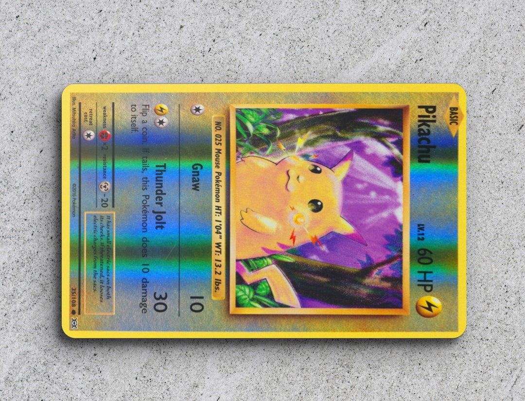 Pikachu Credit Debit Card Skin Pokemon Card Cover - Etsy UK