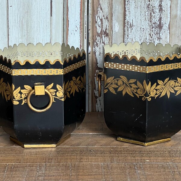 Tole Cachepot - Etsy