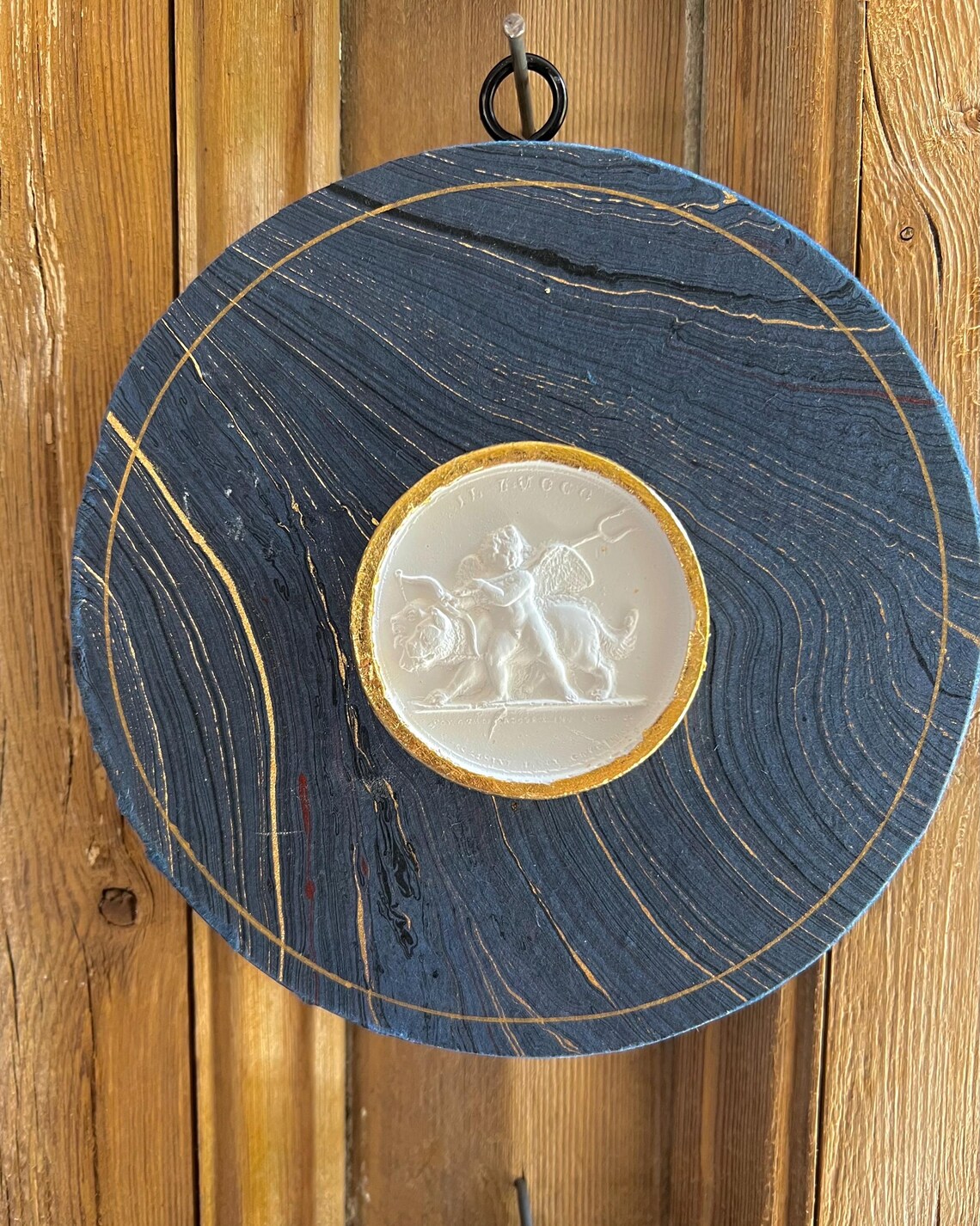 Handmade Mounted Campaign Gilded Intaglio on Handmarbled Paper - Etsy