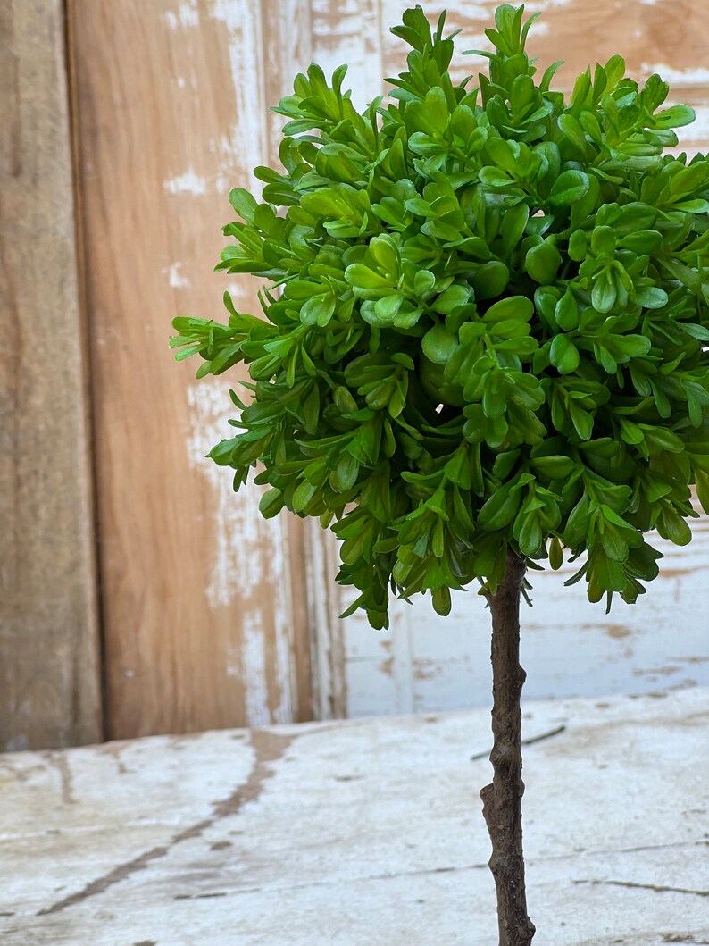 Faux Boxwood 2 Ball Topiary in Clay Pot - Etsy