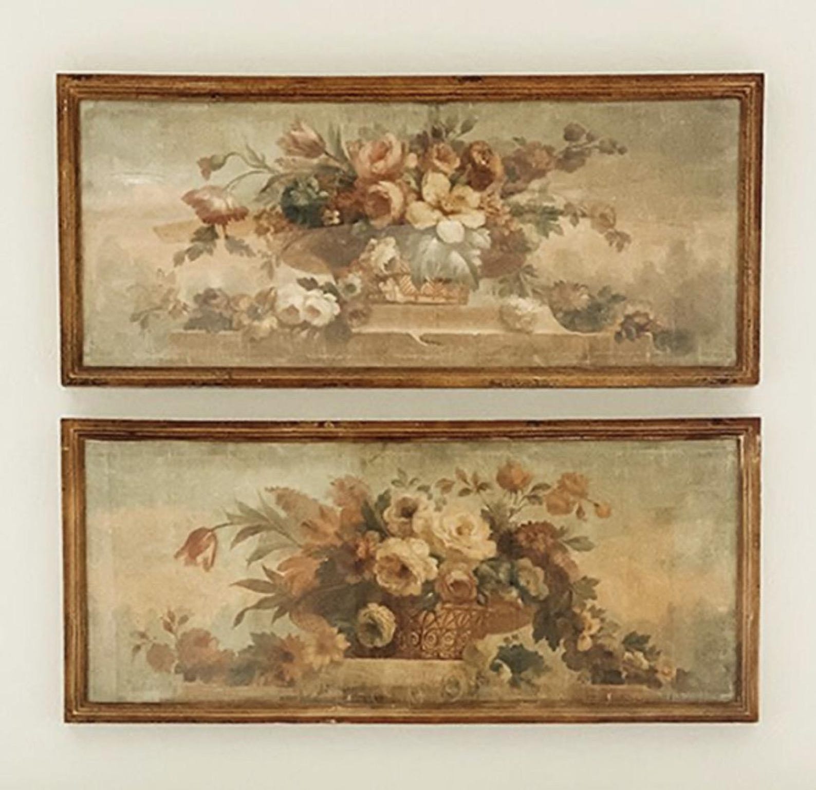 Vintage Framed Floral Print - Etsy