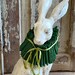 Resin Distressed White Rabbit With Crepe Collar Easter Spring Decor - Etsy