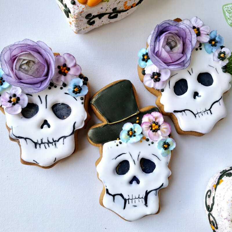 Sugar Skull Cookie - Etsy