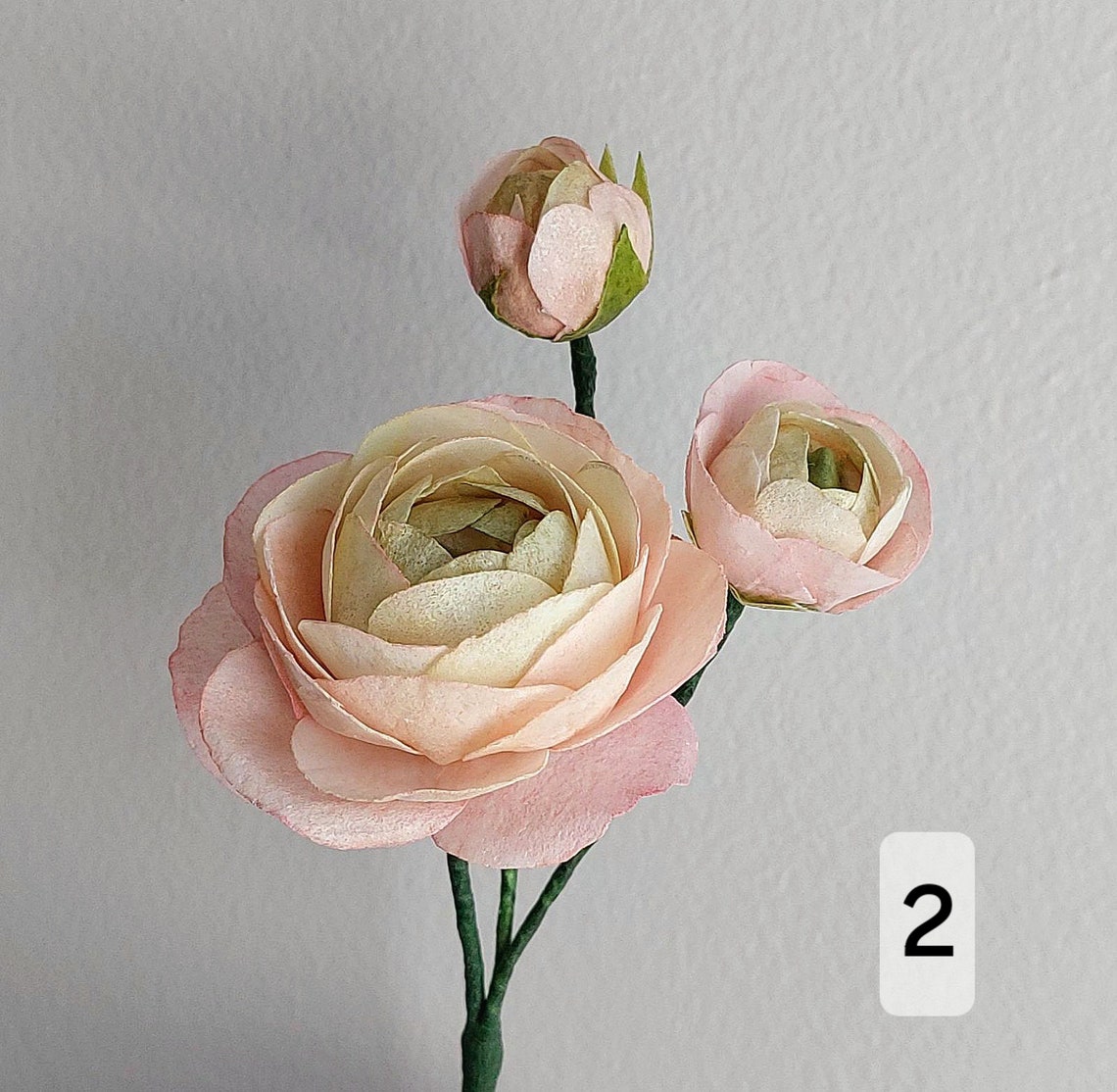 Flowers With Buds Made of Waffle Paper. 2.5 Inches in Diameter. - Etsy