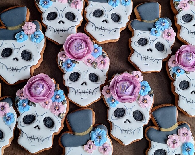 Halloween Gingerbread Skull Cookies - Etsy