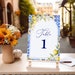 Lemon Mediterranean Table Number Template - Amalfi Coast Bridal or Baby ...