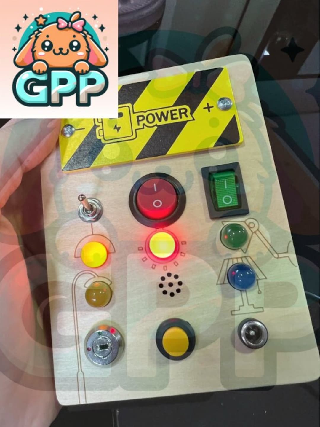 Wooden Toys for Children, Gadget Light Occupation Board, LED Light ...