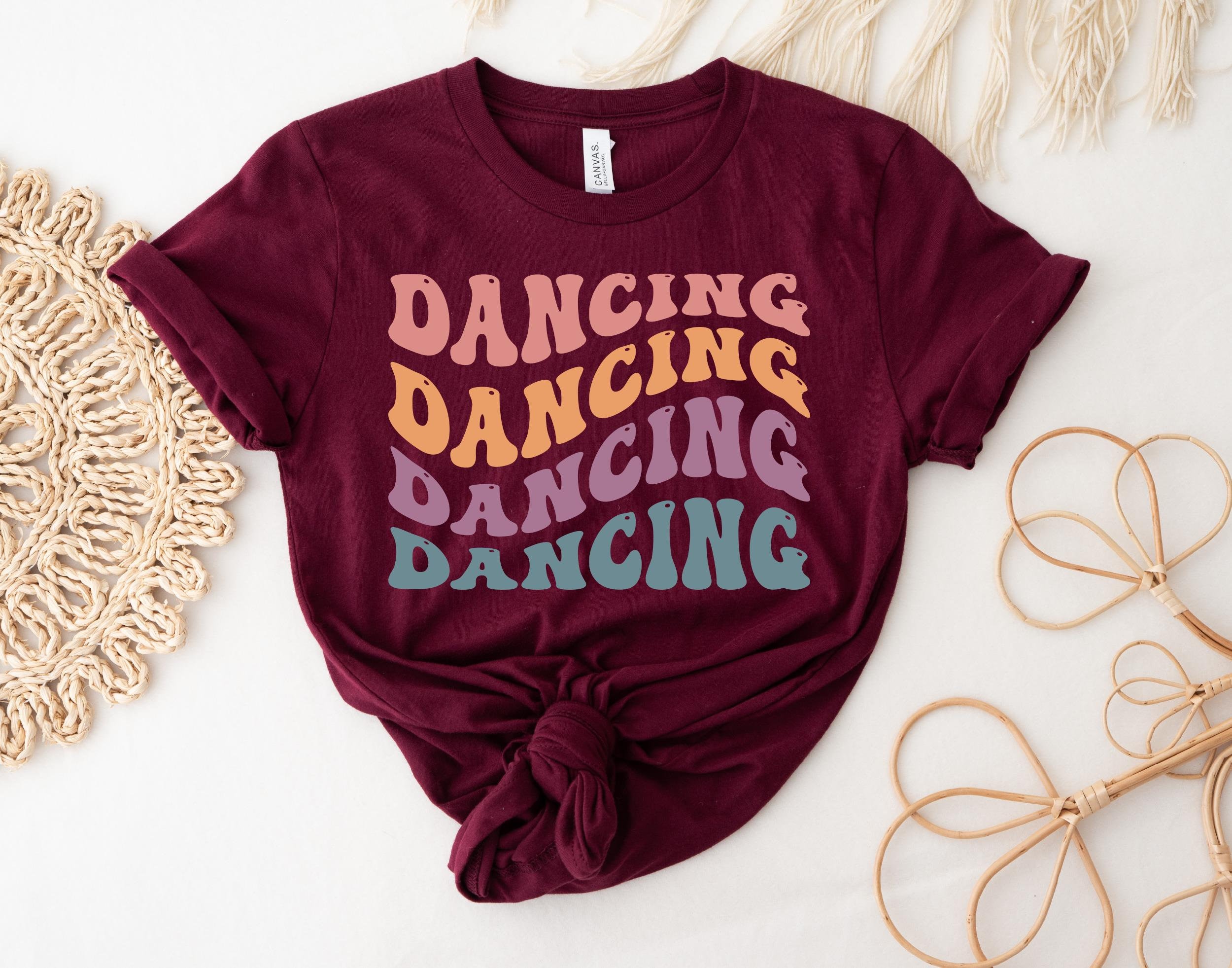 Dancing Shirt, Personalized Woman Shirt, Retro Dancing T-shirt, Groovy ...