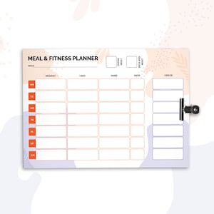 Meal and Fitness Planner - Printable Meal Planner - Health & Fitness ...