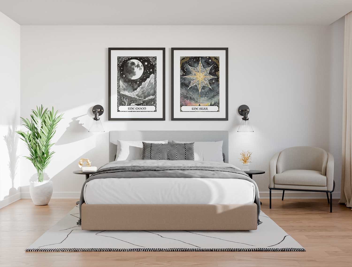 Set of 22 Printable A4 Posters With Skeleton Tarot De Marseilles Deck Cards, Gothic Design Major ...