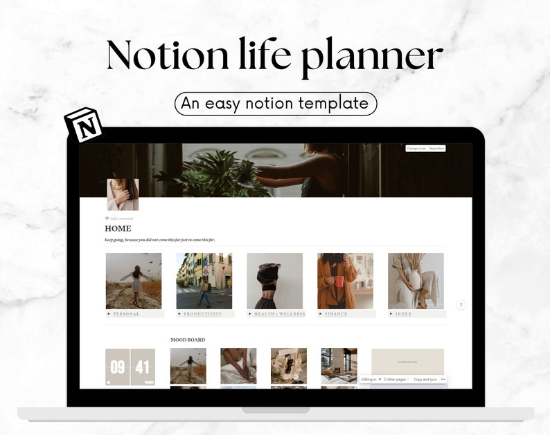 Ultimate Notion Life Planner Template Aesthetic Extended All in One Dashboard ADHD Personal ...