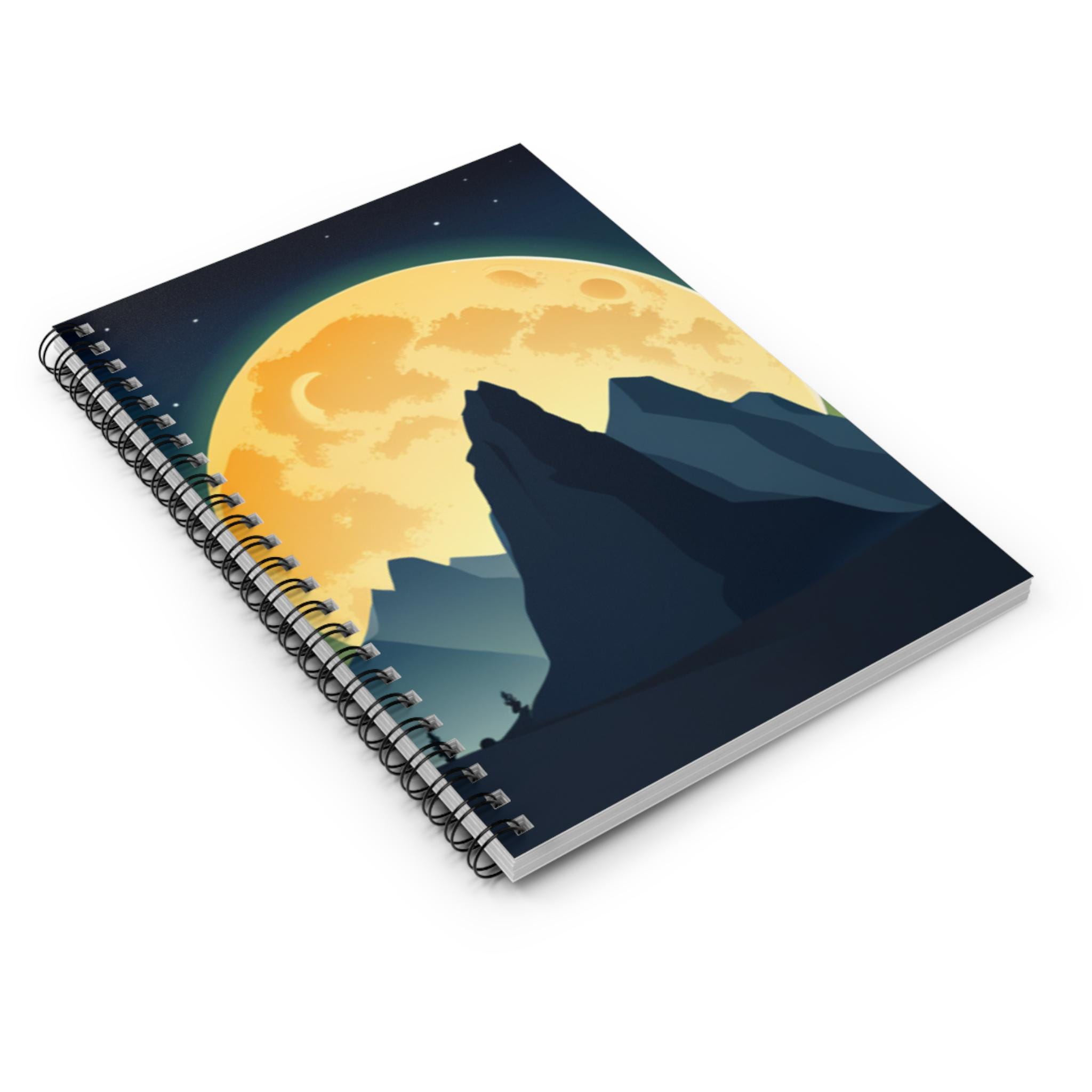 Full Moon on Night Sky Journal - Etsy