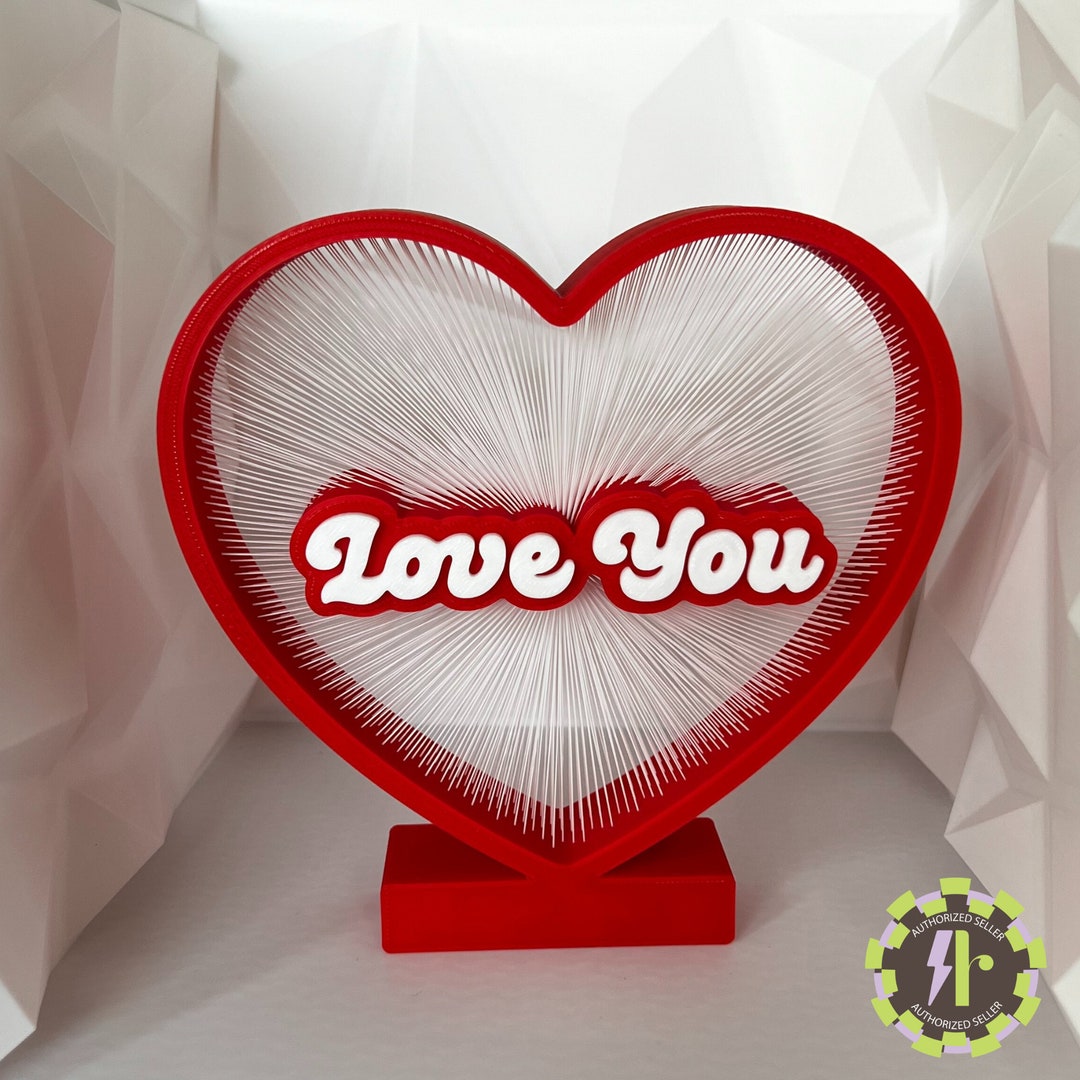 3D Printed Romantic String Art Heart: Loving, Sustainable Gift and ...