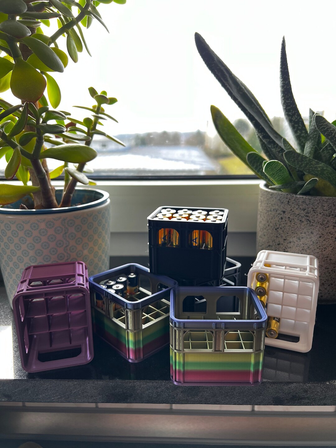 3D Printed Battery Organizer in Beer Crate Design, Storage Box, Battery ...
