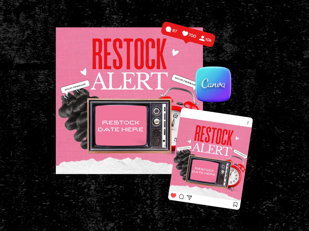 Restock Alert Flyer, DIY Marketing Product Template, Premade Flyer ...