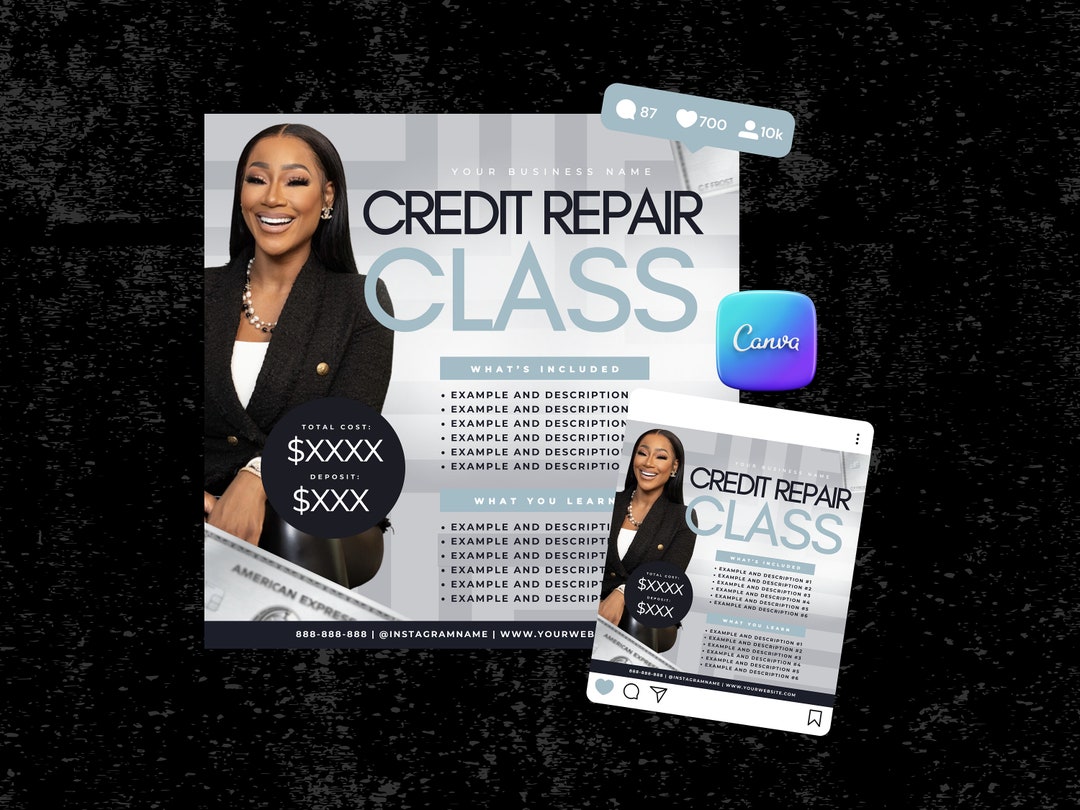 Credit Repair Masterclass Flyer Template, DIY Business Event (canva ...