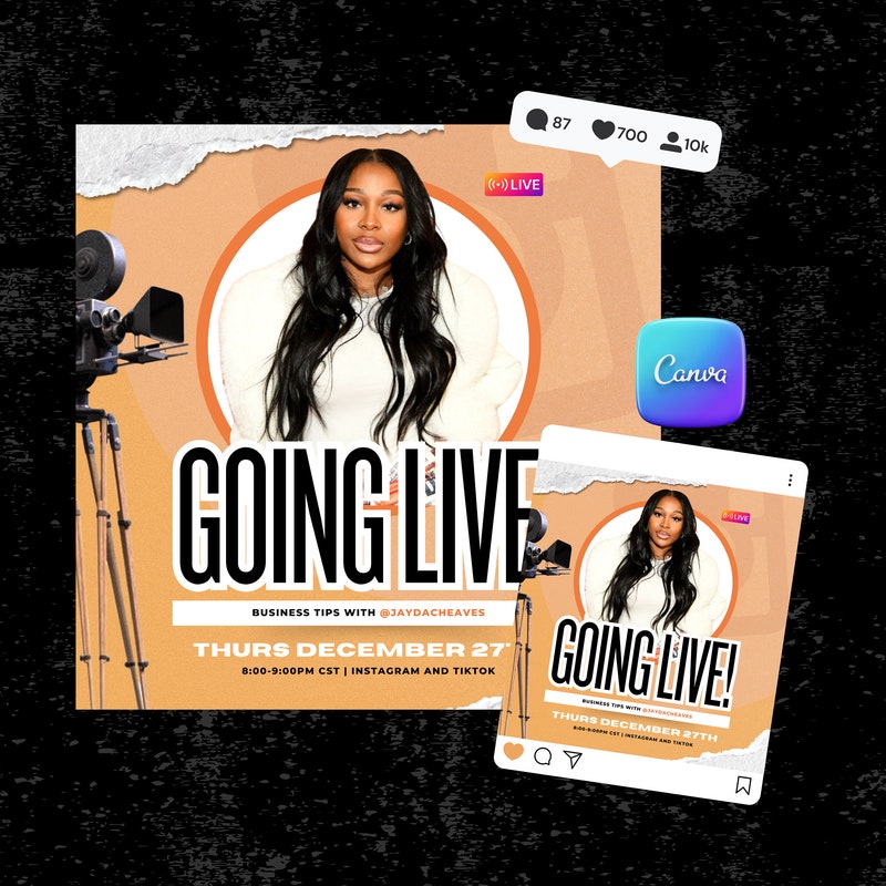 Tiktok Live Template - Etsy