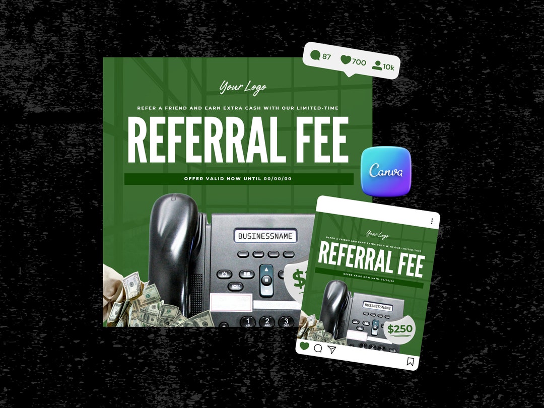 Referral Fee Flyer Template, Accountant Marketing (canva Digital ...
