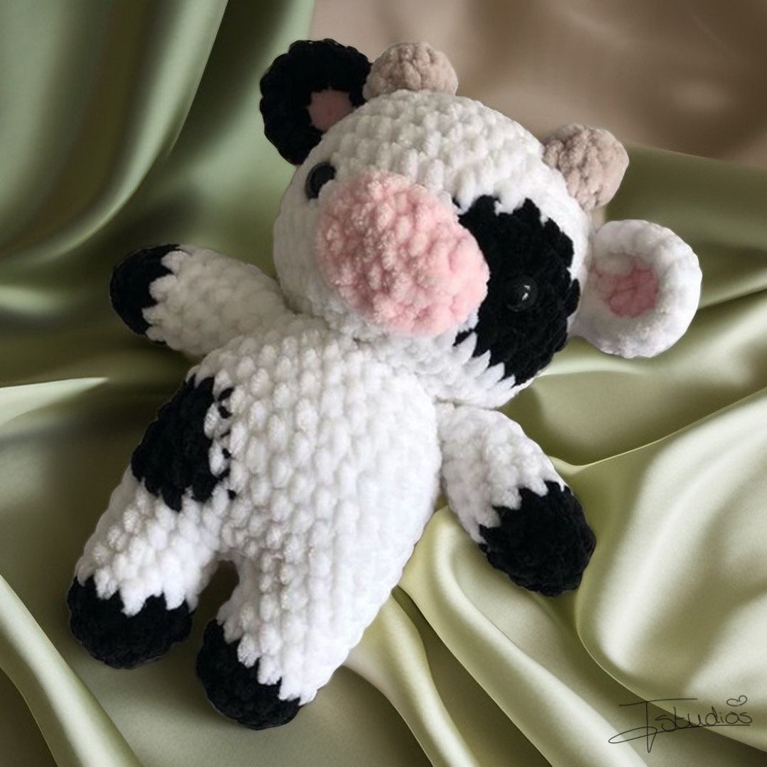 Dairy Cow Plush Crochet Patterns Dairy Cow Pattern Baby Cow Amigurumi ...