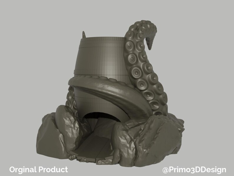 Octopus Tentacle Dice Roller - Barrel STL File for Board Tabletop RPG ...