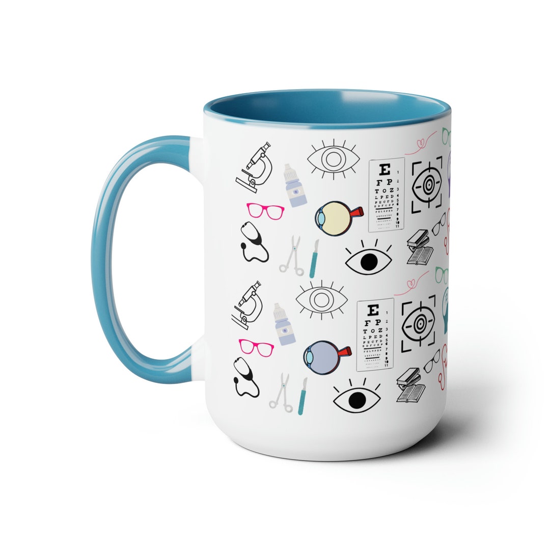 Eye, Ophthalmic Two-tone Coffee Mugs, 15oz - Etsy