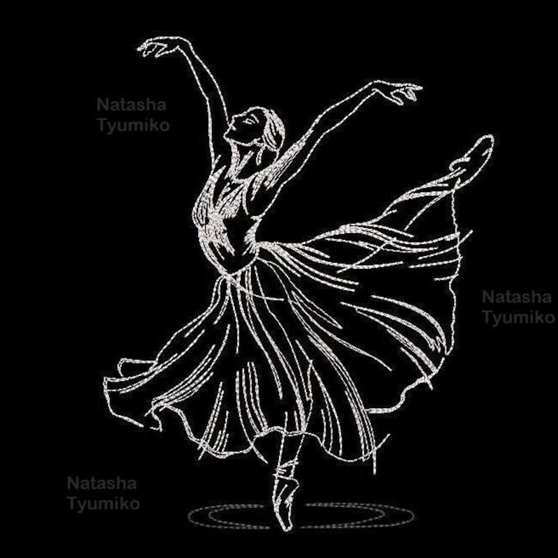 Ballerina Embroidery - Etsy