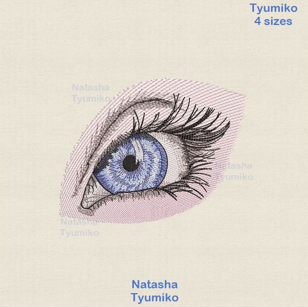 Woman Eye Machine Embroidery Design, Eyes Girl With Lashes Embroidery ...