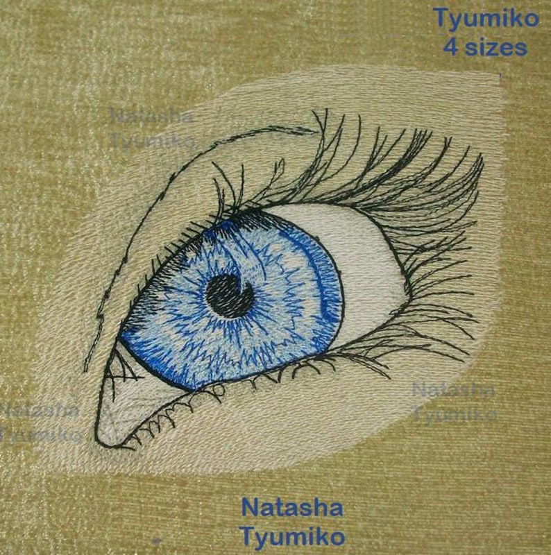 Woman Eye Machine Embroidery Design, Eyes Girl With Lashes Embroidery ...