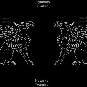 Griffin Wings Machine Embroidery Design, Animal Heraldic Eagle Lion ...