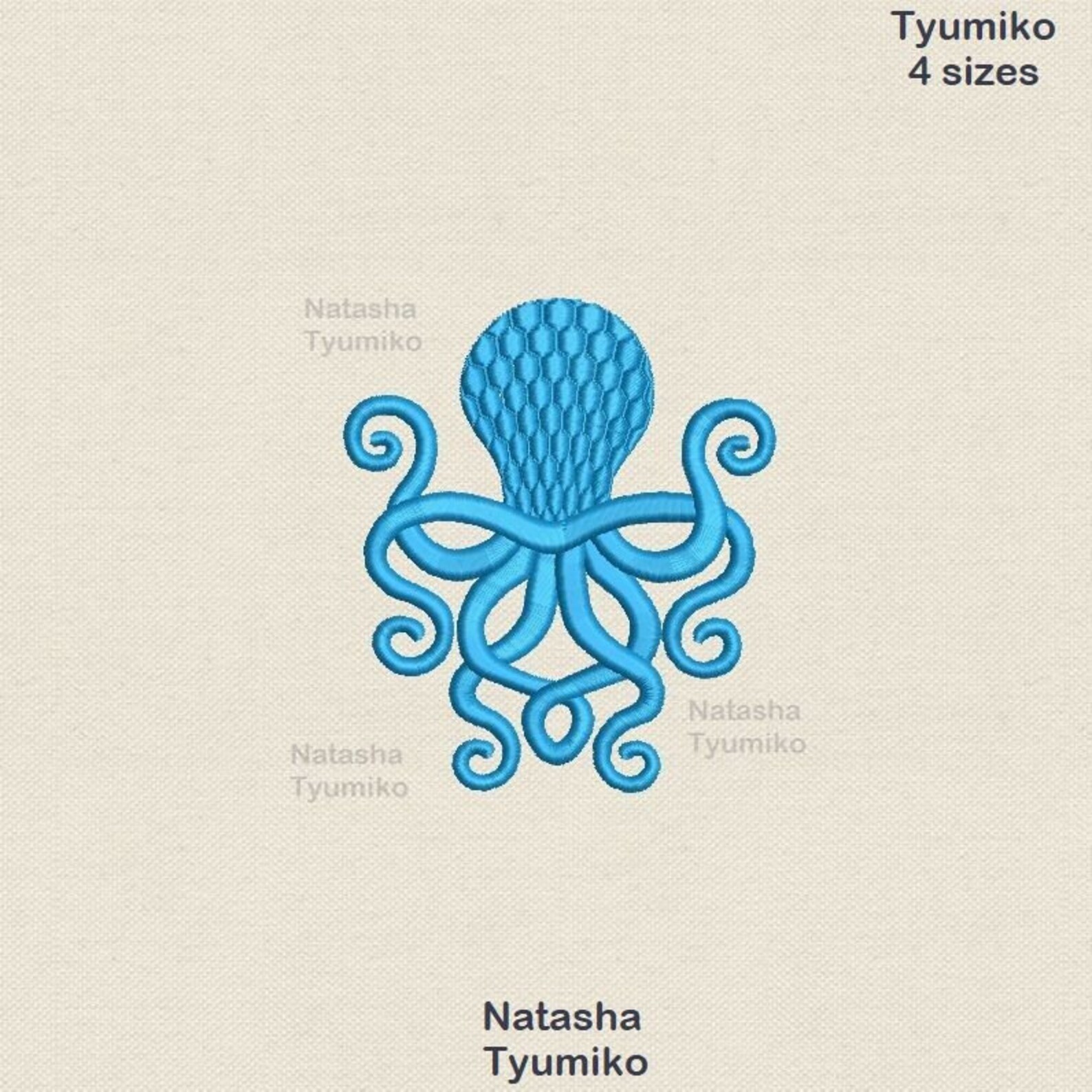 Octopus Mini Machine Embroidery Design, Sea Animal Octopus Embroidery ...