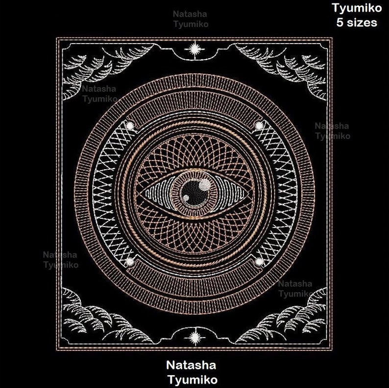 All Seeing Eye Machine Embroidery Design and Frame, Masonic Eye of Providence Embroidery Designs ...