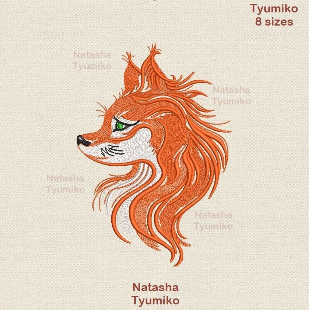 Fox Machine Embroidery Design, Red Fox Pattern Machine Embroidery ...