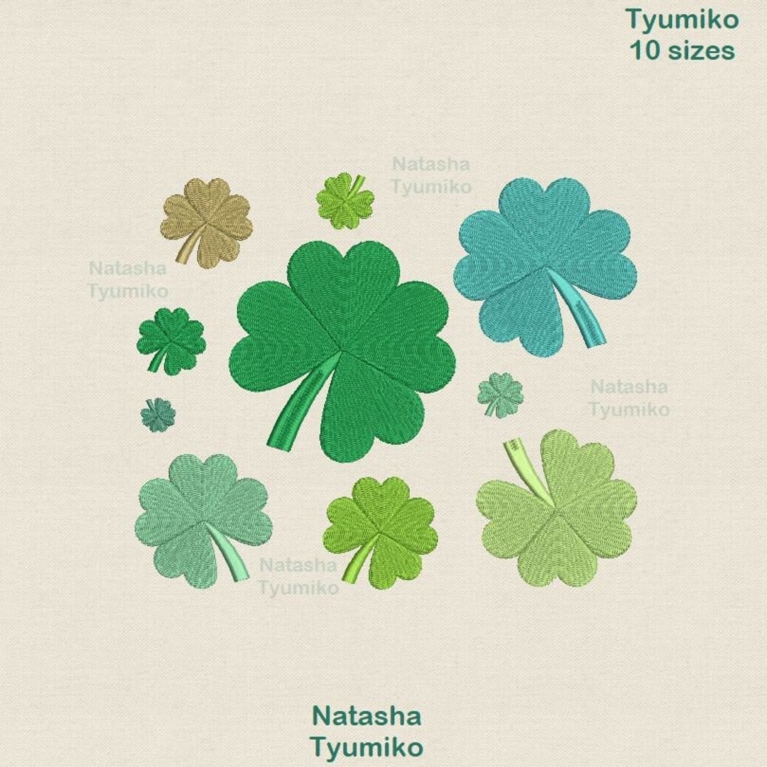 Shamrock Mini Machine Embroidery Design, Celtic Shamrock 4 Leaf ...
