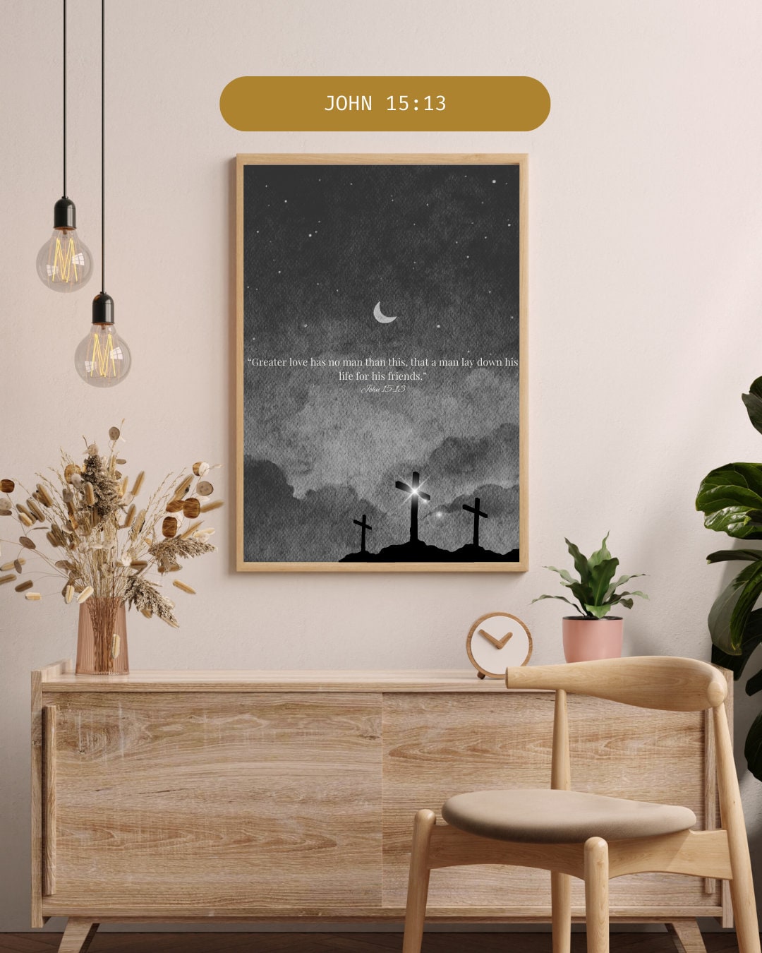 John 15:13, Bible Verse Poster, Digital Download, Digital Print ...